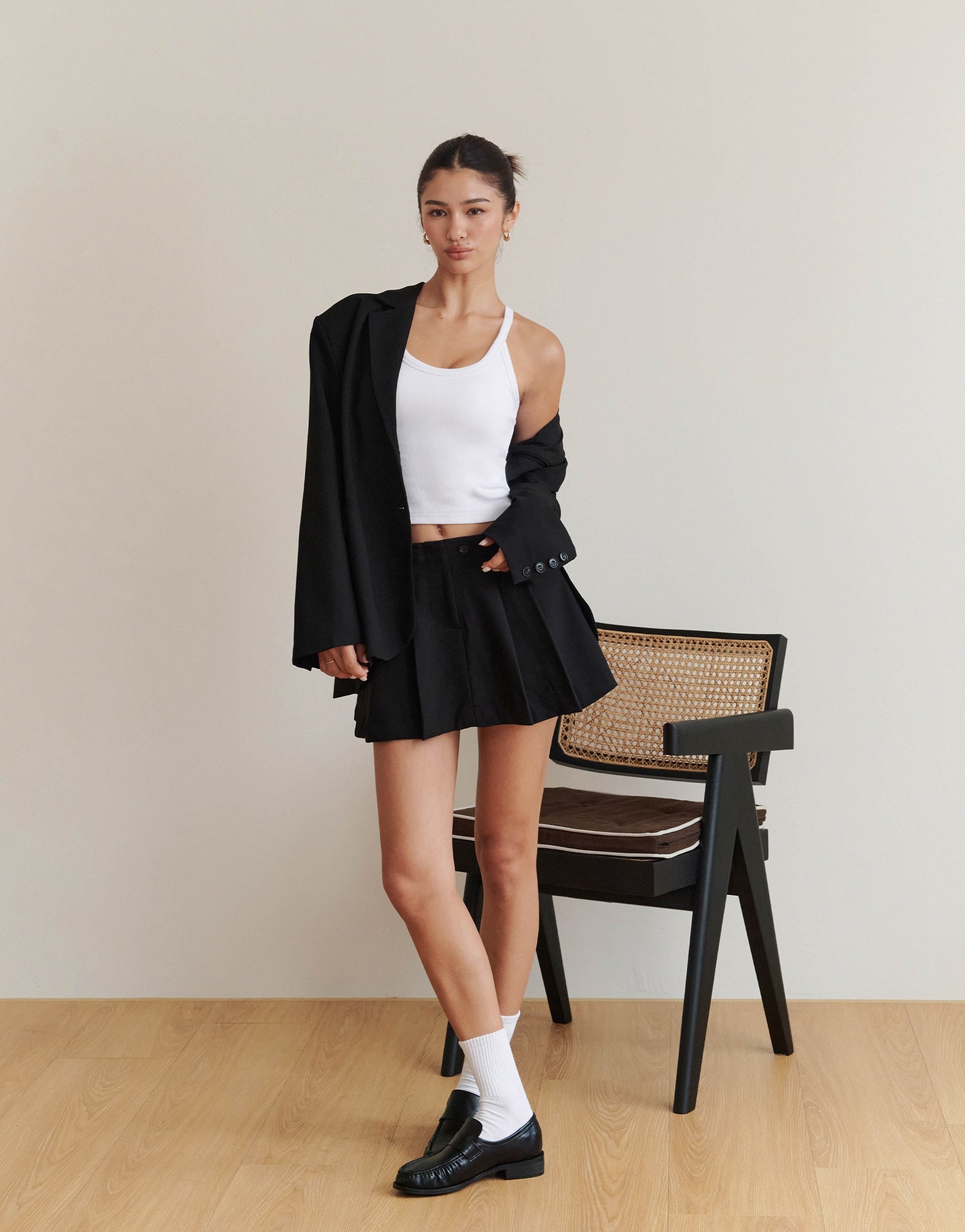 微削肩圓領背心BraTop ｜ Mercci22 打造多元質感穿搭